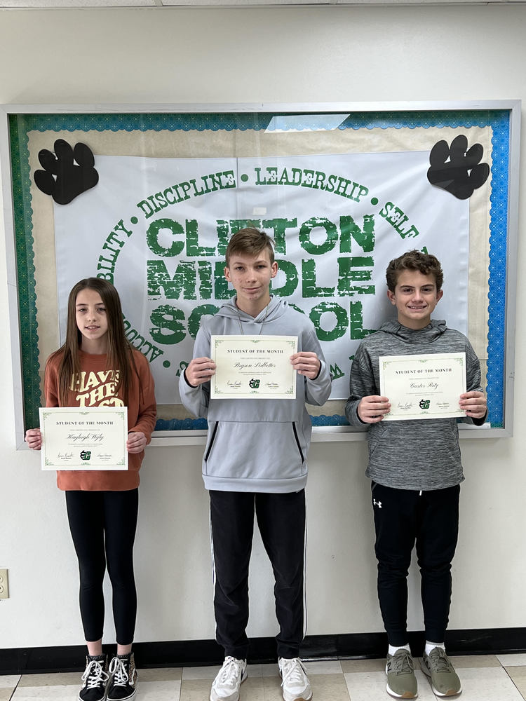 Students of the Month for February | Clifton Middle School
