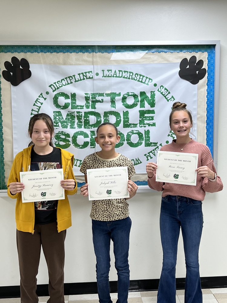 November Students of the Month | Clifton Middle School